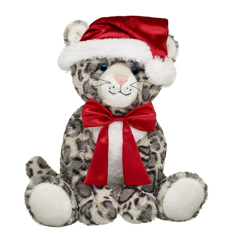 Online Exclusive Snow Leopard Stuffed Animal Santa Gift Set | Build-A-Bear®