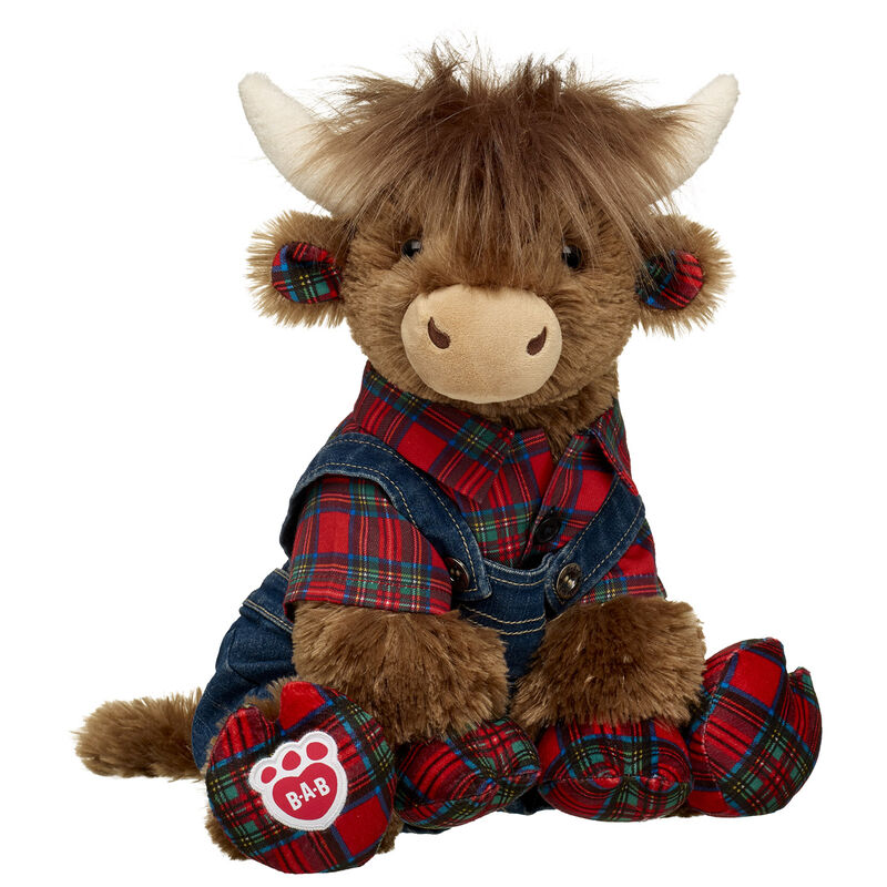 Highland Cow Soft Toy, Shirt & Overalls | Build-A-Bear®