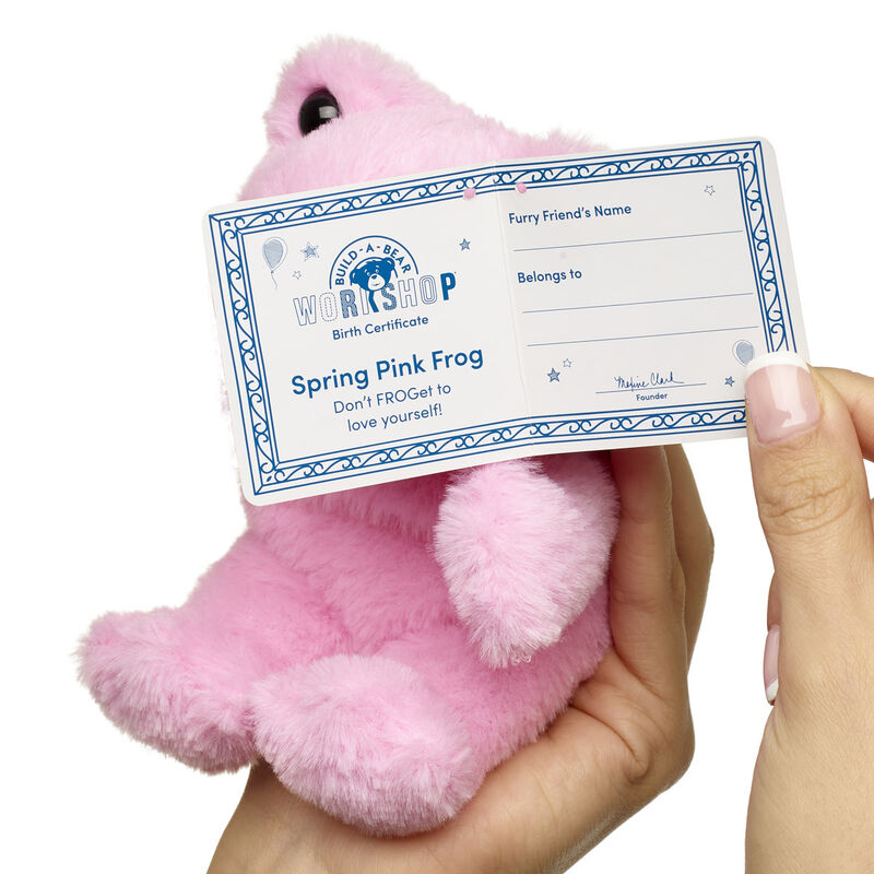 Mini Beans Spring Pink Frog Soft Toy | Build-A-Bear®
